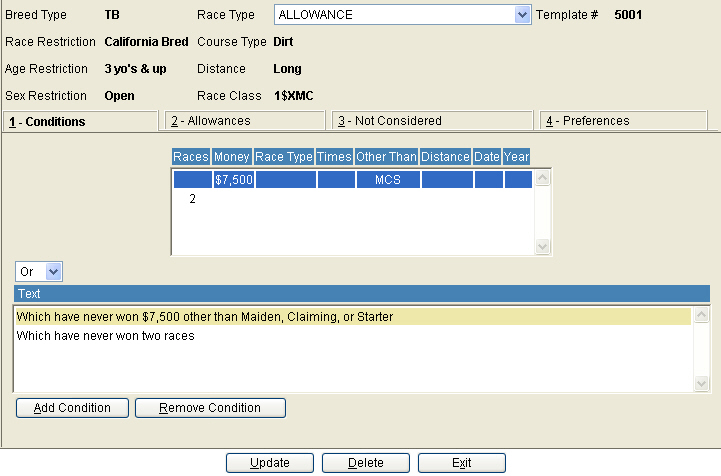 Condition Book Template