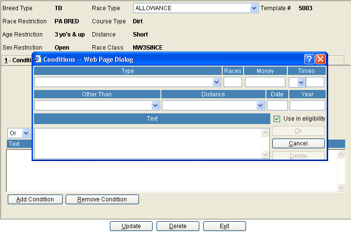 Condition Book Template